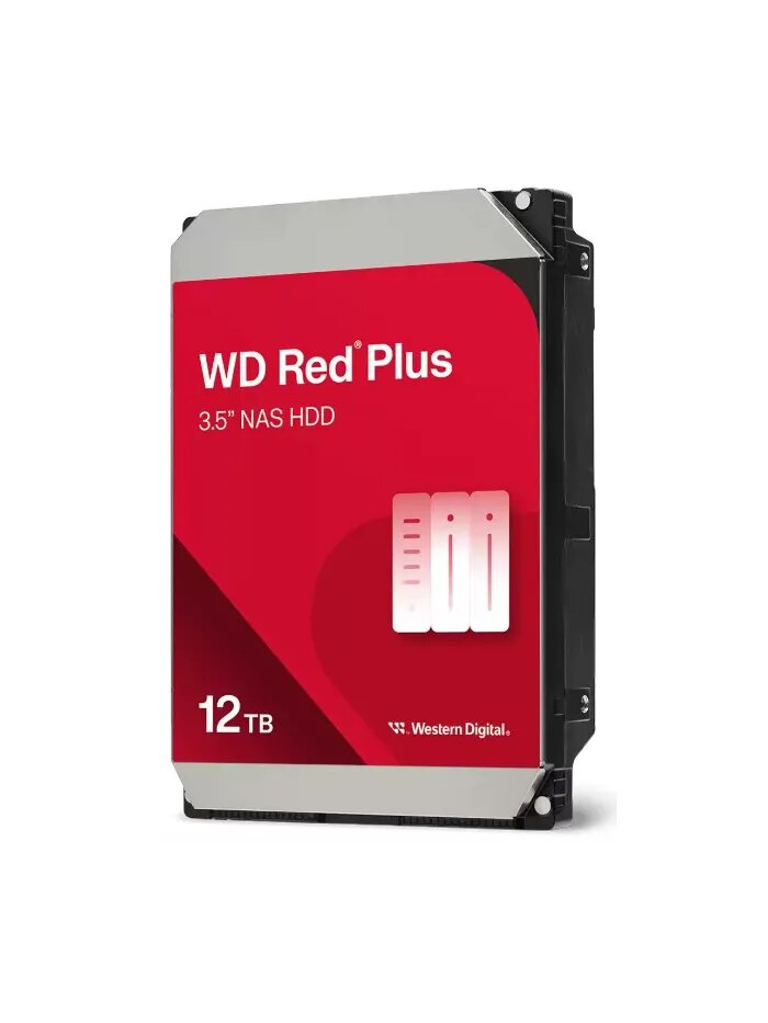 Жесткий диск Western Digital Red Plus 12ТБ, 3.5", SATA, 7200 об/мин