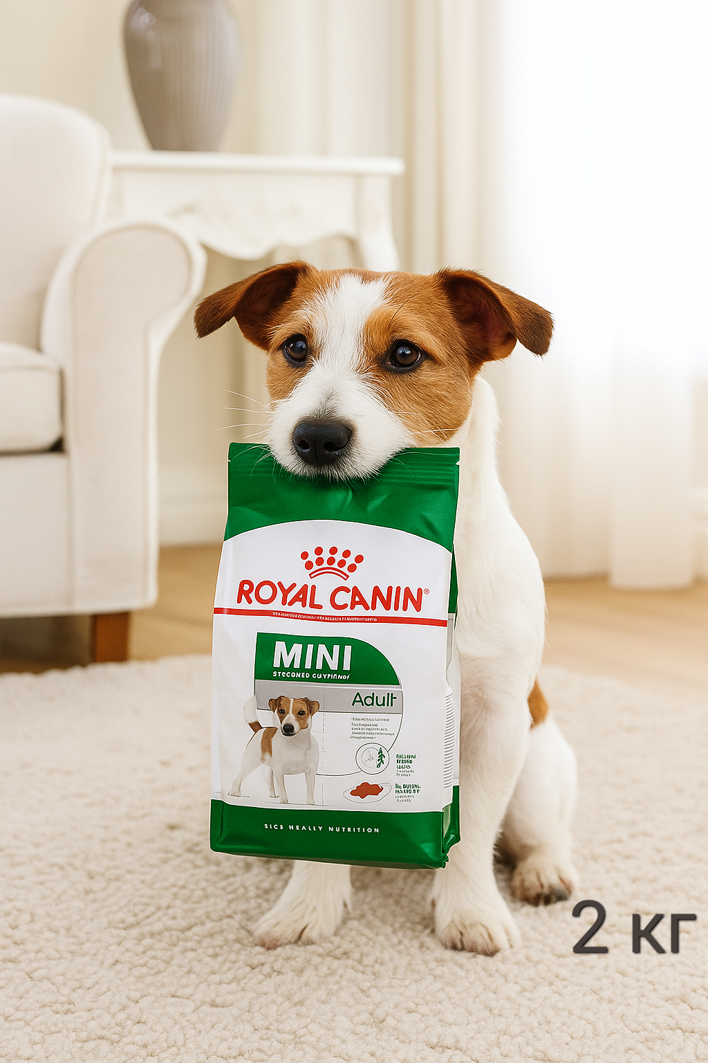 Корм Royal Canin "Mini Adult", для собак мелких пород, для взрослых, сухой, с птицей, 2 кг
