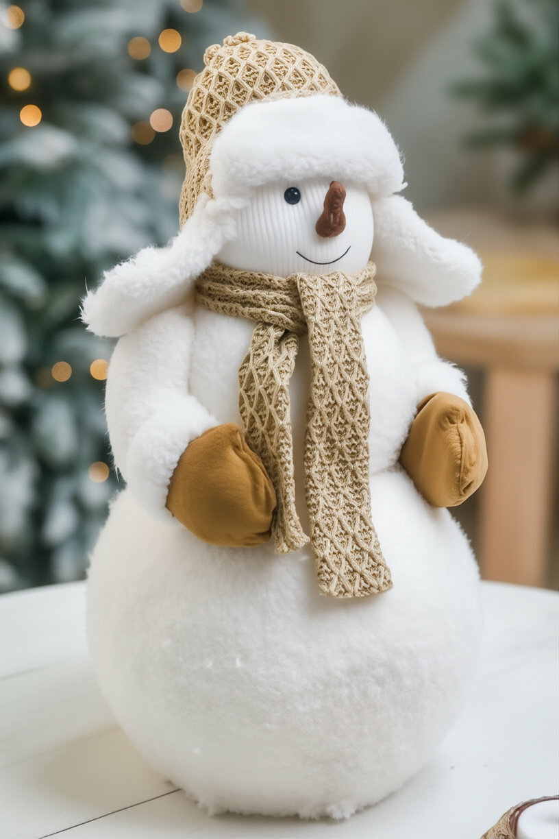 Декоративная фигура снеговичок 'улыбнись-ка!', пенополистирол, 30 см, Winter Deco 1000353