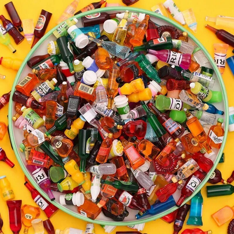 50 штук миниатюрных предметов, мини-еда, напитки, Барби и шарнирные куклы, игрушки, аксессуары