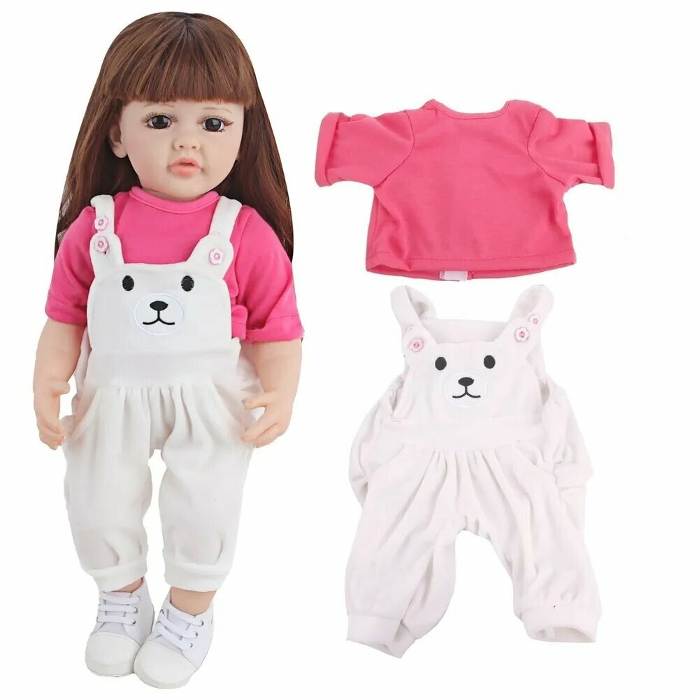 Костюмы для кукол Reborn 55 см, футболки + брюки, костюмы for22Inch Baby Girl