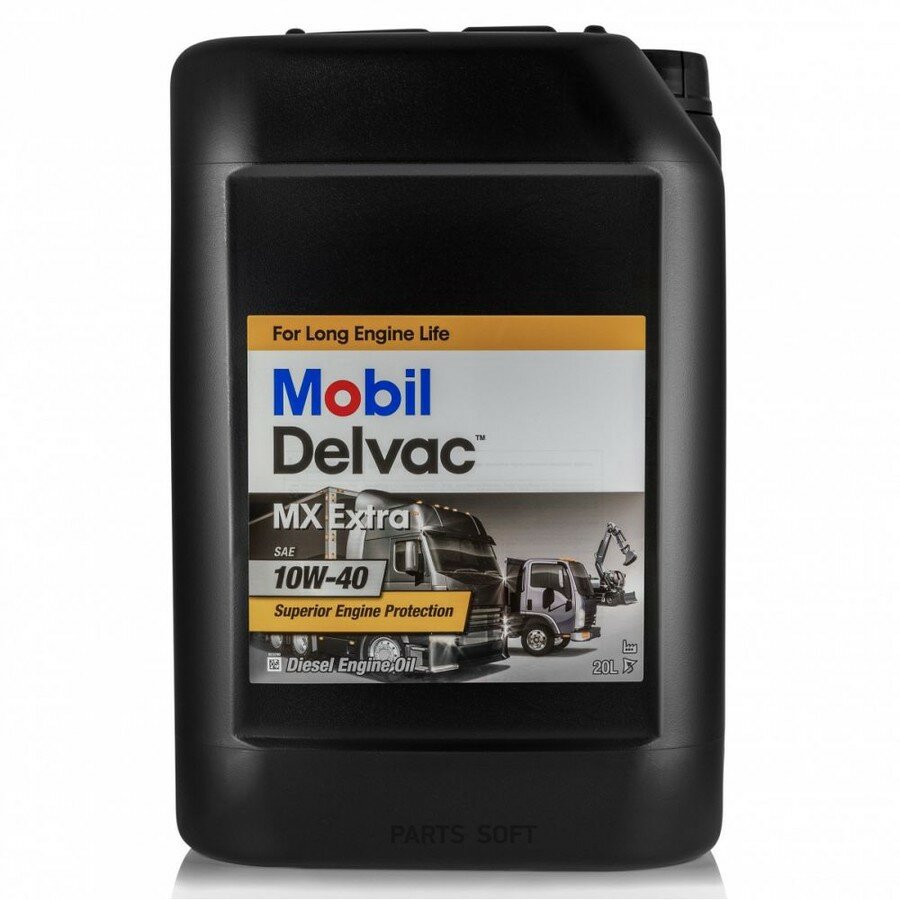 РР°СЃР»Рѕ РРѕС‚рѕсђрѕрѕрµ MOBIL Delvac MX Extra 10W-40 20Р». от официального дистрибьютора, MOBIL, артикул 152673