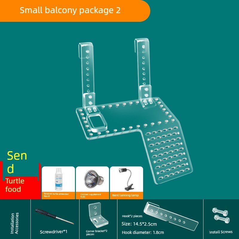 Маленький бассейн для черепах с солнечной лампой, включает корм и уходовый раствор