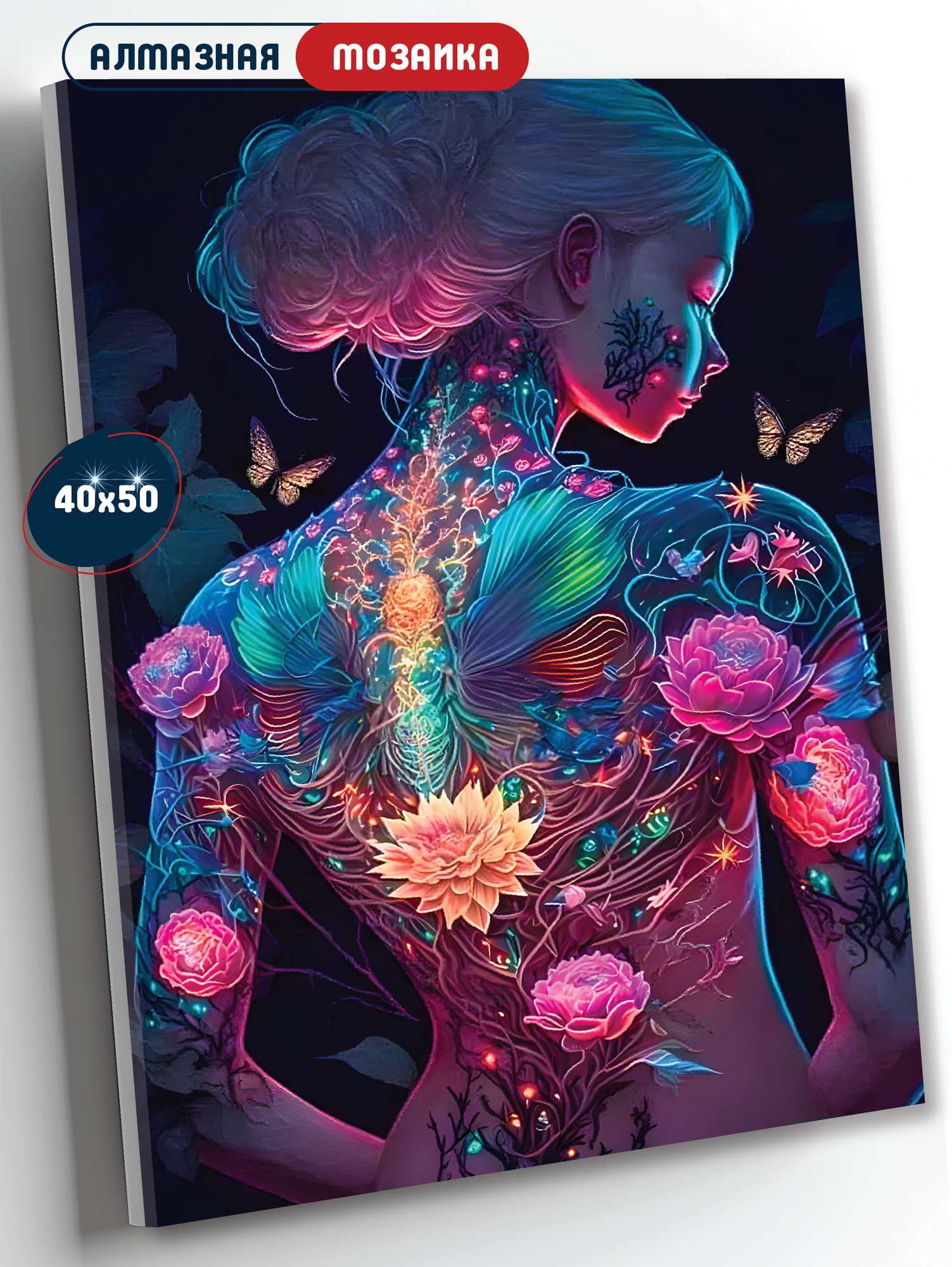 Алмазная мозаика 40х50 на подрамнике картина стразами алмазная вышивка девушка