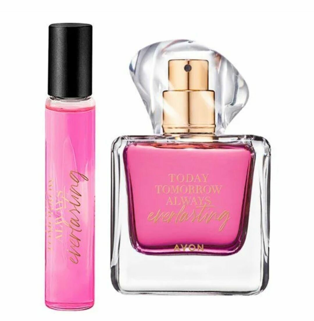 Подарочный Парфюмерный набор Everlasting AVON, для неё, Коллекция Today Tomorrow Always из двух предметов плюс пакет. Подарок девушке на новый год, день рождения