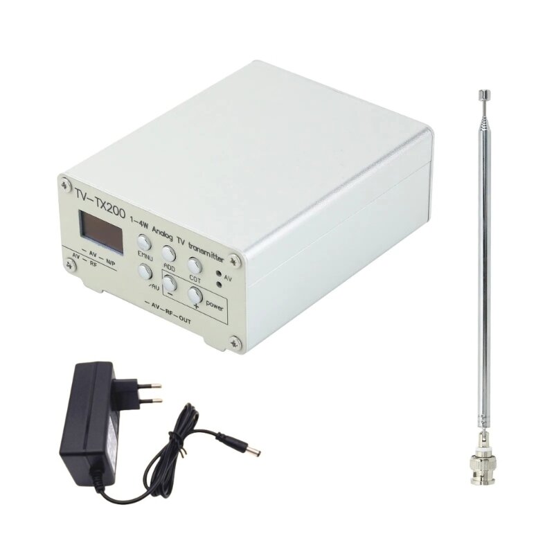 Аналоговые телевизионные Передатчики TV-TX200 VHF/UHF Поддерживают Входные Аналоговые сигналы Передатчики с Телескопическими Антенными аксессуарами