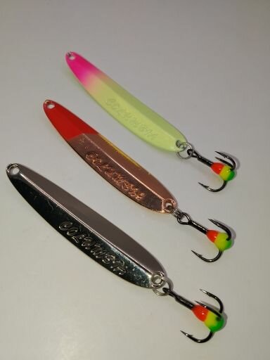 Блесна судачья для зимней рыбалки, 70 мм,15 г вертикальная блесна на хищника, набор из 3шт.