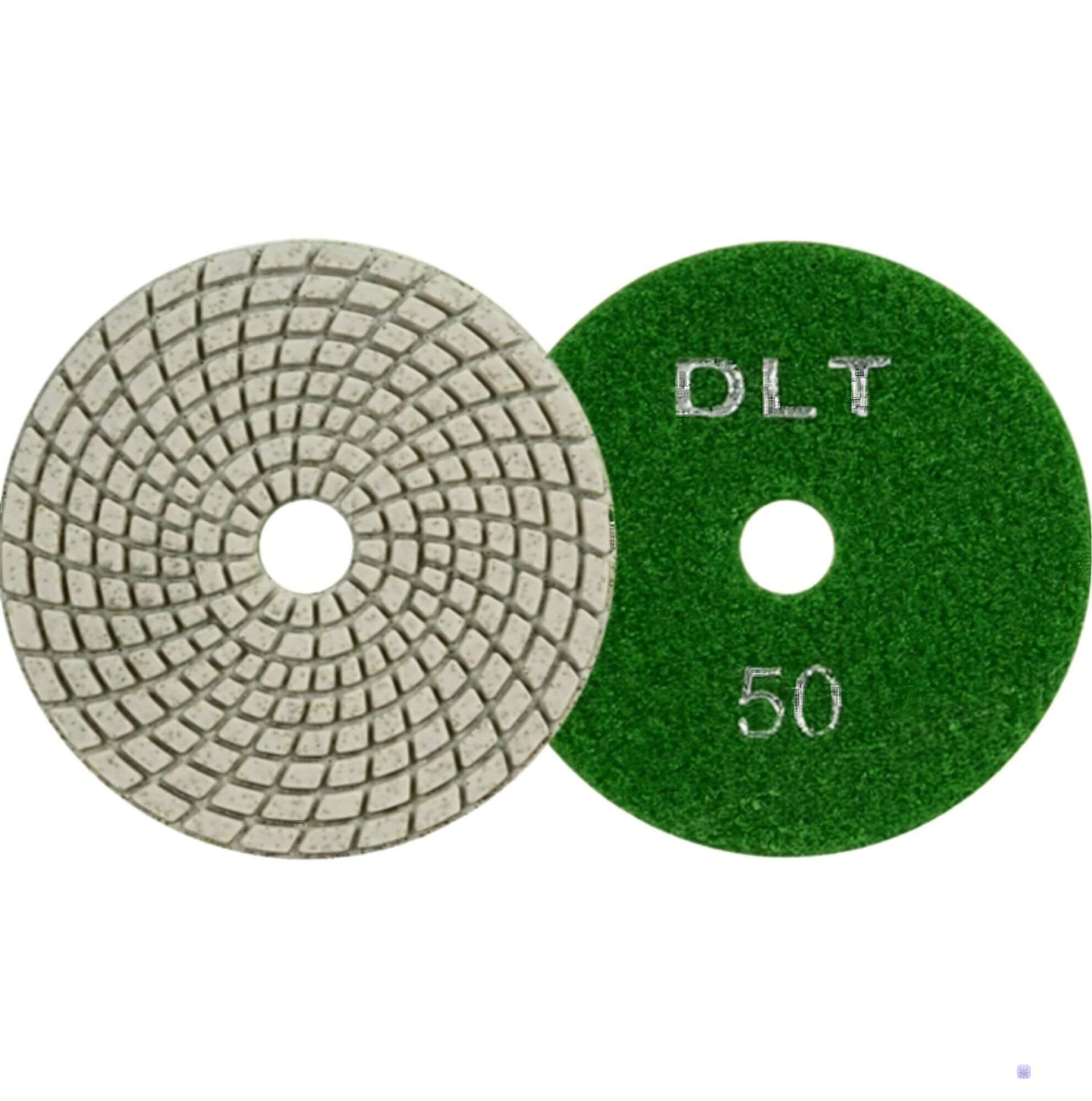 Круг алмазный гибкий шлифовальный DLT №1, Ø100мм, зерн.#50 для сухой и мокрой шлифовки АГШК, арт.0644