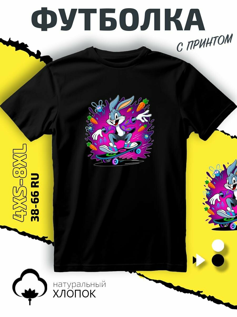 Футболка Багз Банни мультфильм сёрфер