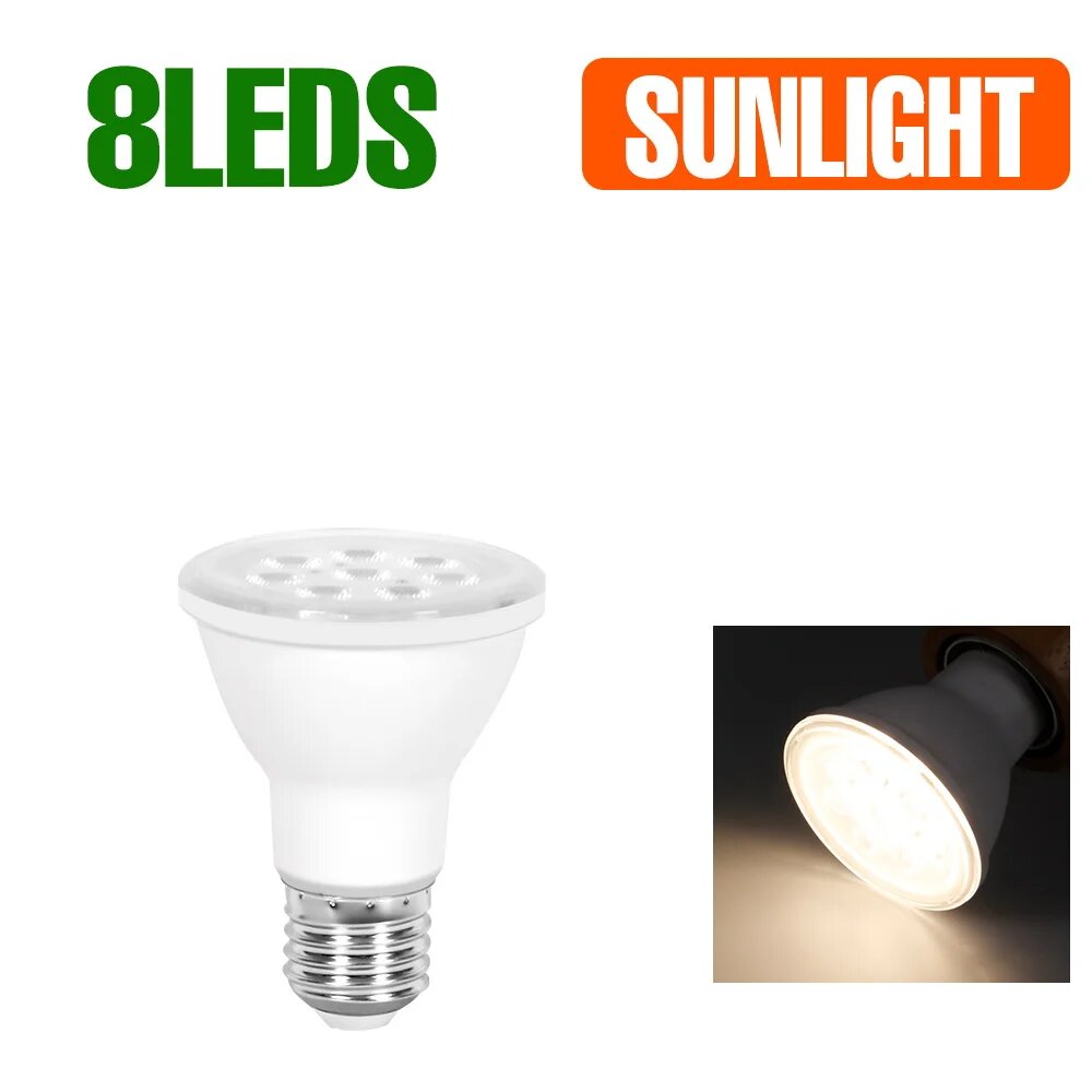 Светодиодная Лампа E27 Для Растений, Полный Спектр, Для Выращивания Цветов, Суккулентов И Комнатных Растений, AC100-277V