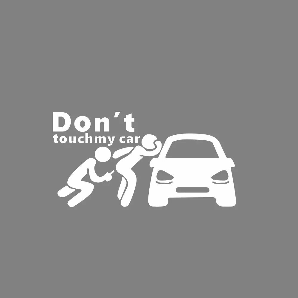 Наклейка Из ПВХ «Не Трогай Мою Машину» Для Заднего Стекла Автомобиля, Грузовика, Glossy White