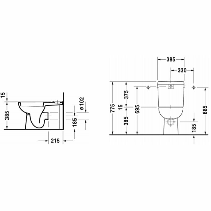 Duravit D-Code 21180900002 чаша — фото 1