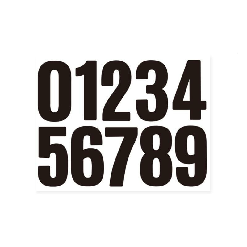 Большие светоотражающие цифры для адреса, 10 шт, Черный