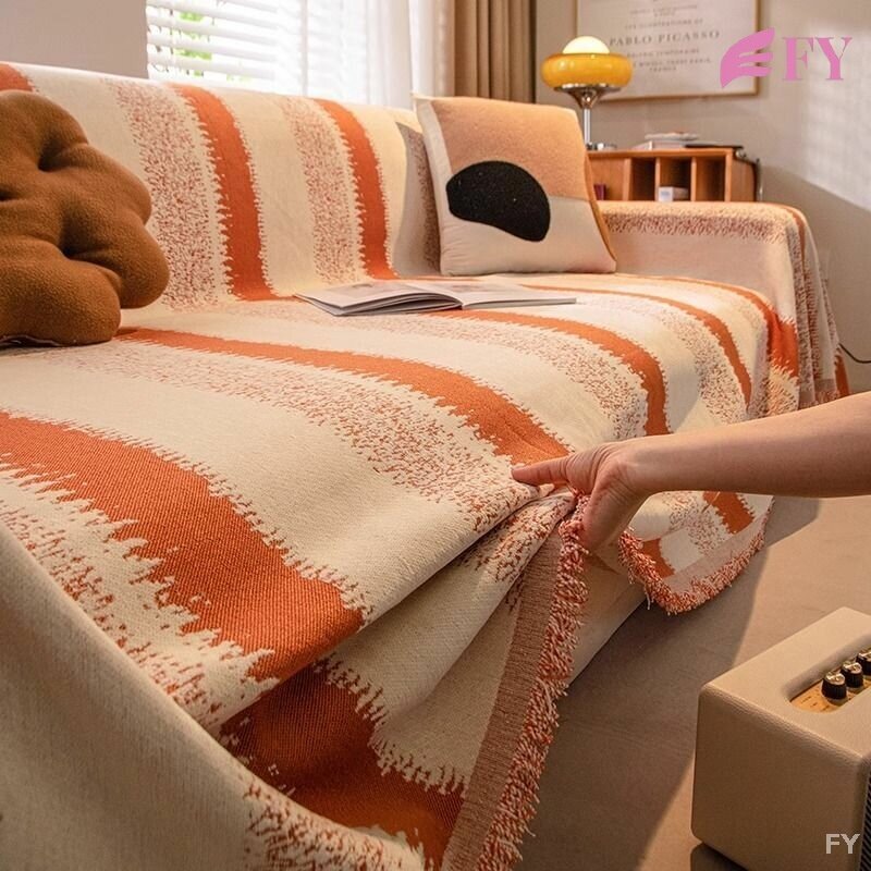 Покрывало для дивана из материала синель, чехол для дивана 180* 300 см [подходит для трех маленьких человек]