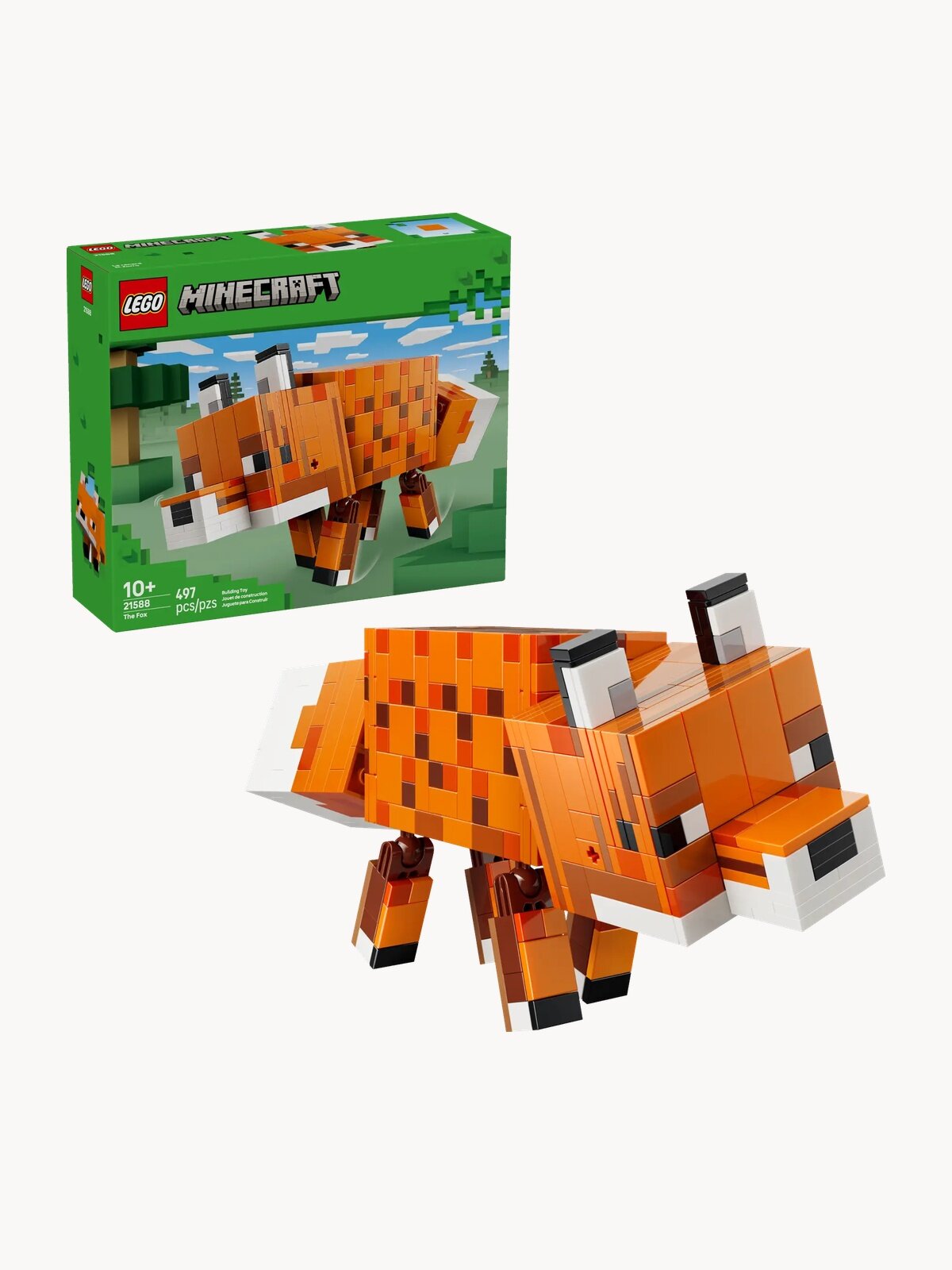 Конструктор LEGO Minecraft 21588 (N)"Лисица", оранжевый, 497 дет.