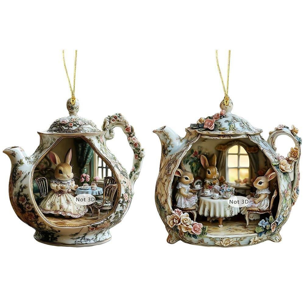 Домик из кофейной чашки, украшения пасхальных яиц, подвесные пасхальные