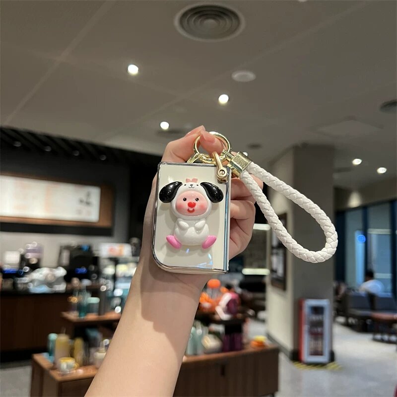 Чехол для ключей автомобиля Lynk & Co 03, 06, 01, 05, 09, 02, женский, розовый, с петлей, симпатичный, новая модель 23