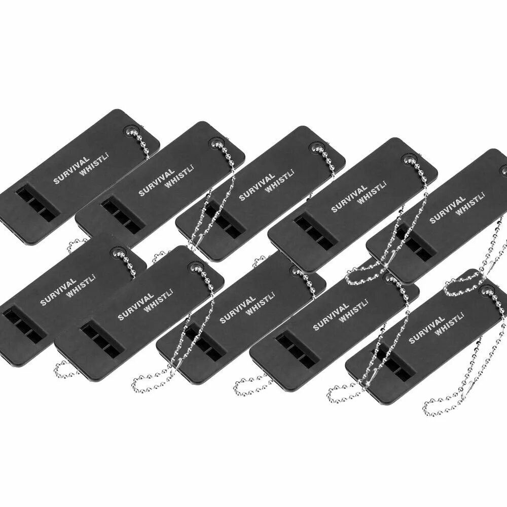 Очень громкий черный свисток для выживания и чрезвычайных ситуаций.
