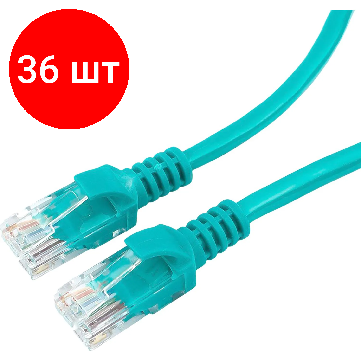Комплект 36 штук, Патч-корд UTP Cablexpert кат.5e PP12-0.25M/G, 0.25м, зелёный