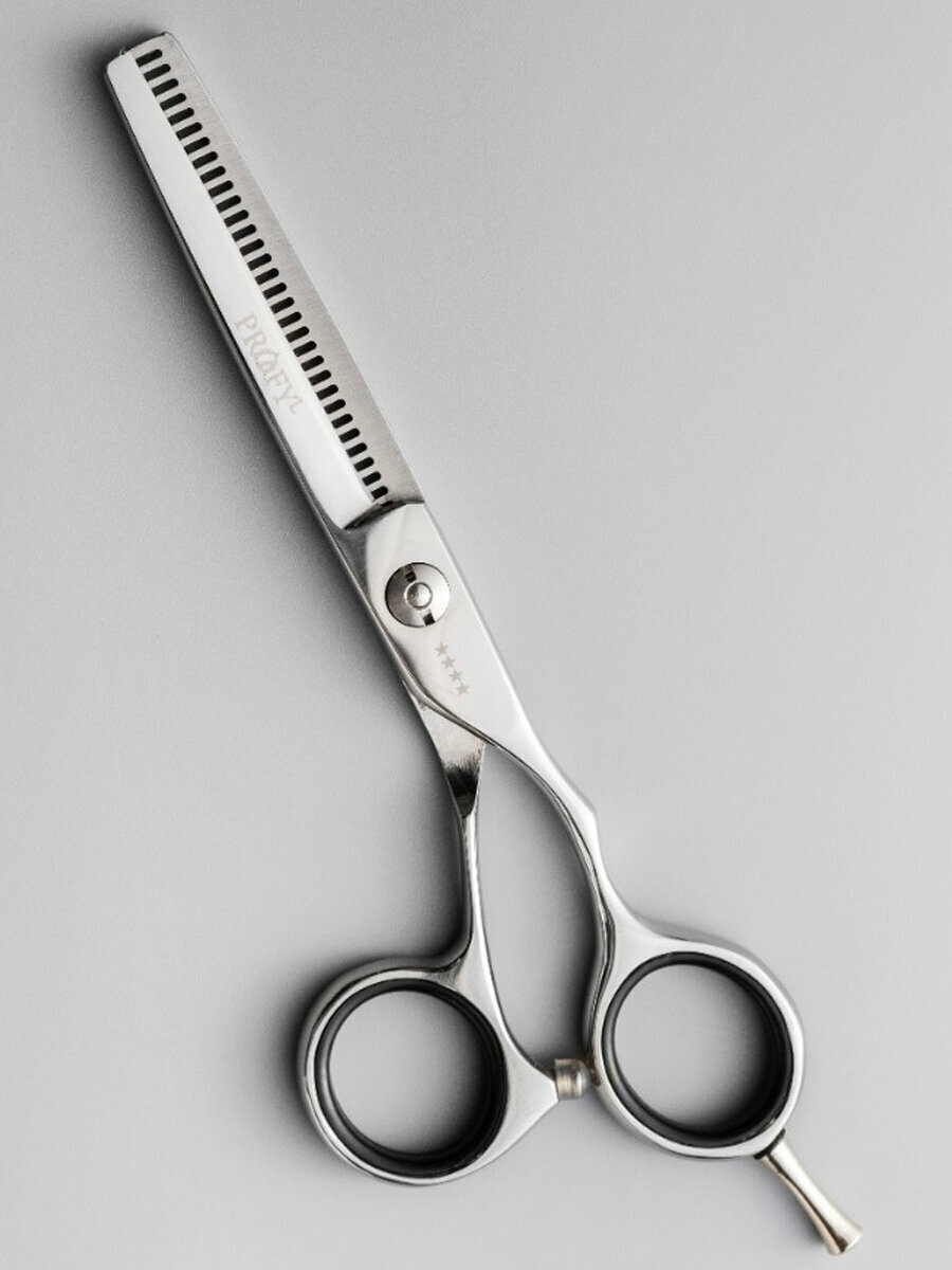 Ножницы филировочные PROFYLAB 5.5" "Milling Asymmetric Rings" парикмахерские профессиональные для стрижки волос
