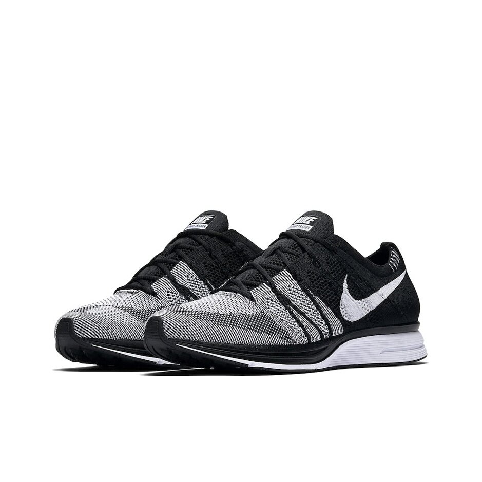 Кроссовки NIKE Flyknit Trainer, размер EU 42 стопа (26.5CM), черный — фото 1