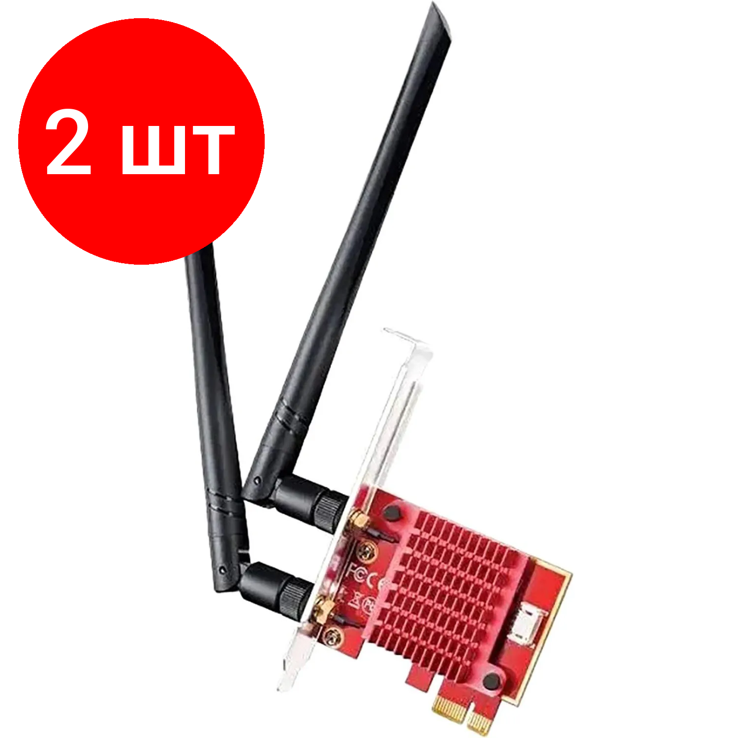 Комплект 2 штук, Сетевой адаптер WiFi + Bluetooth Cudy WE3000S АХ5400 PCI Express
