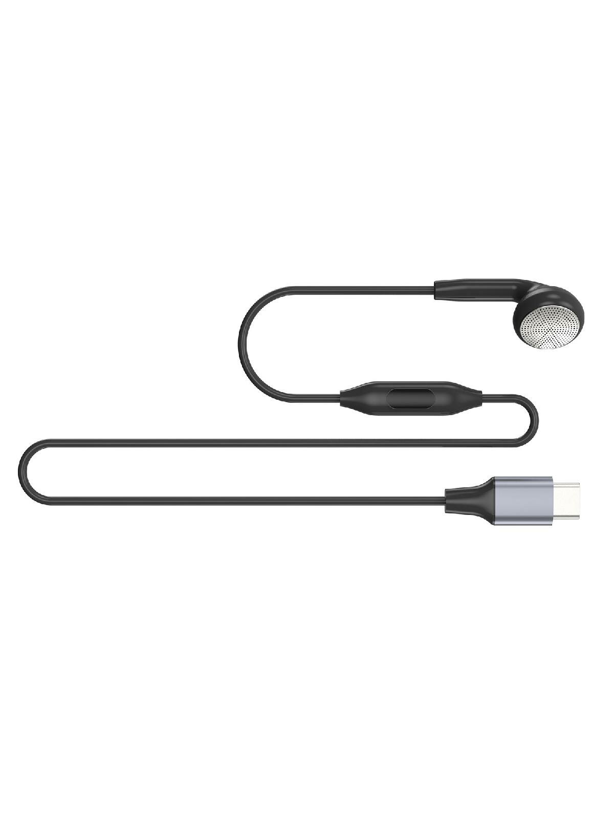 Наушники в одно ухо с микрофоном для связи по громкой связи Провод 3,5 мм / USB C