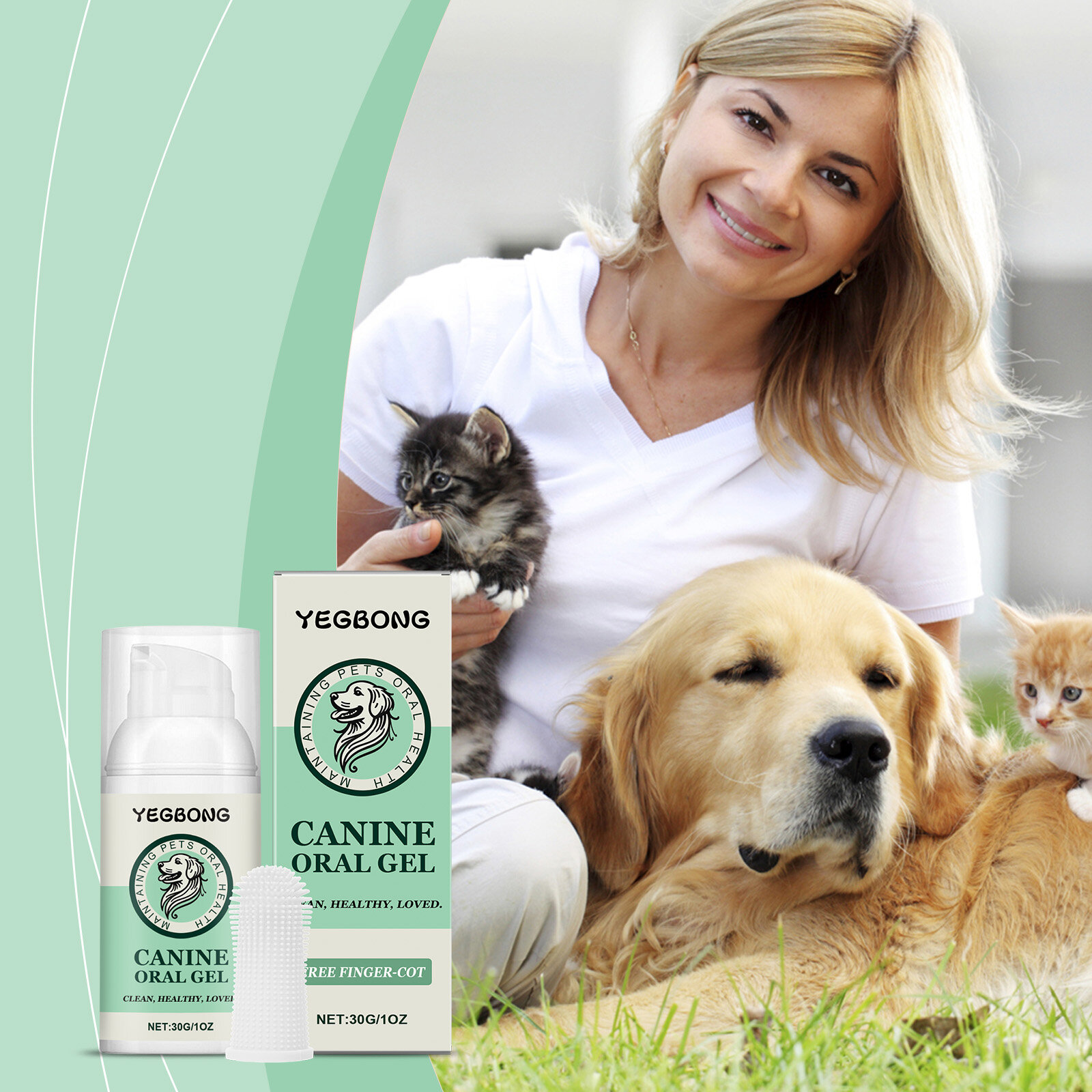 Гель для ухода за полостью рта питомца, мягкий очищающий гель для собак, освежающий дыхание