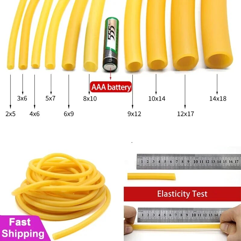 Натуральный латексный шланг 1,6-18 мм ID 12mm x OD 17mm, 10 meters
