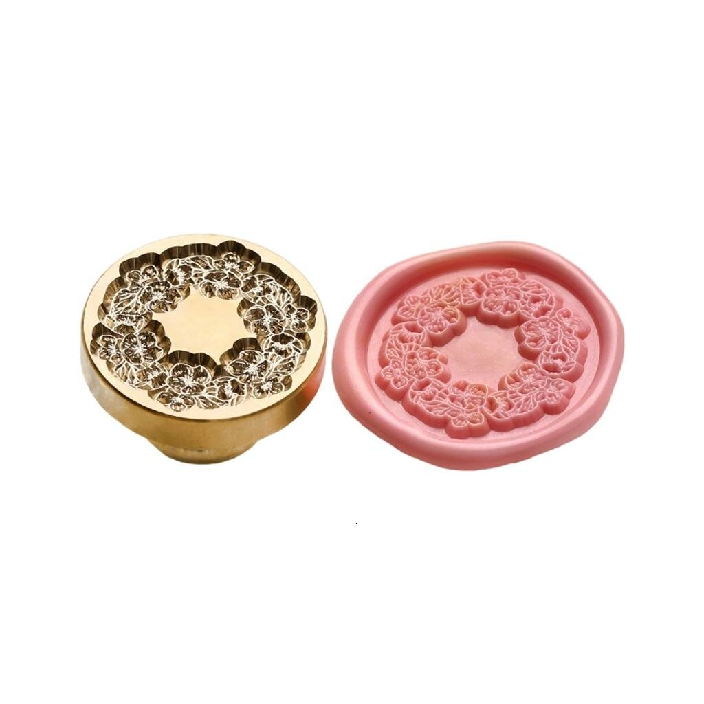 Старинная печать, штамп с восковой печатью с тиснением в виде цветка, упаковка для приглашения на вечеринку, Рождественская свадьба