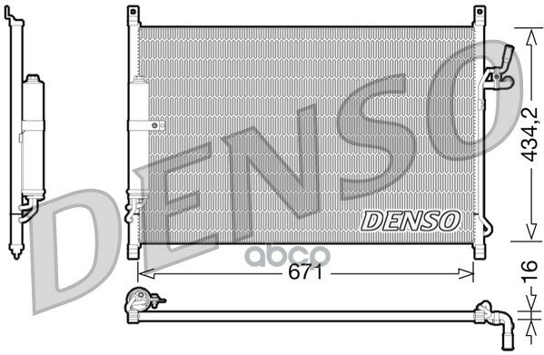 Радиатор кондиционера Infiniti Denso арт. DCN46015
