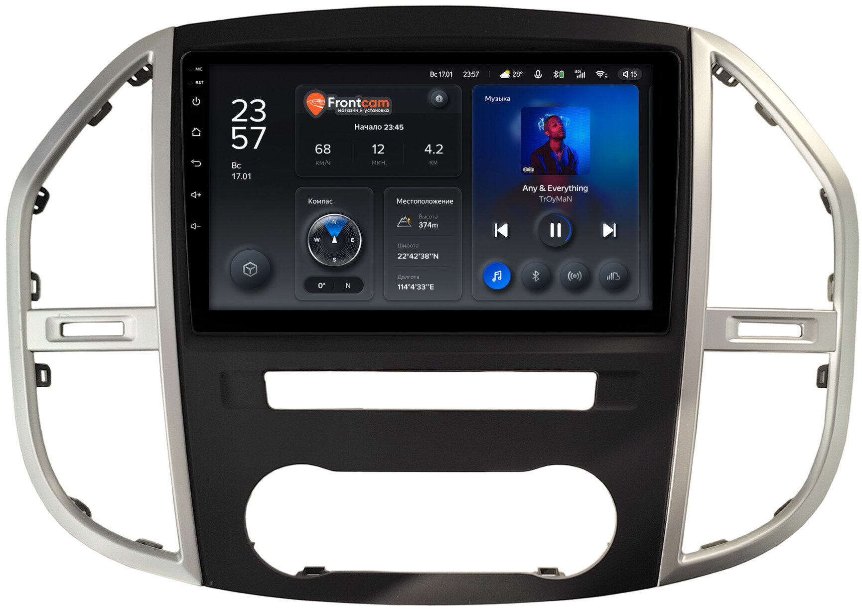 Штатная магнитола Teyes X1 WIFI 2/32 10" RM-10-3045 Mercedes-Benz Vito 3 (w447) 2014-2024 Android 8.1 (DSP, IPS, AHD)