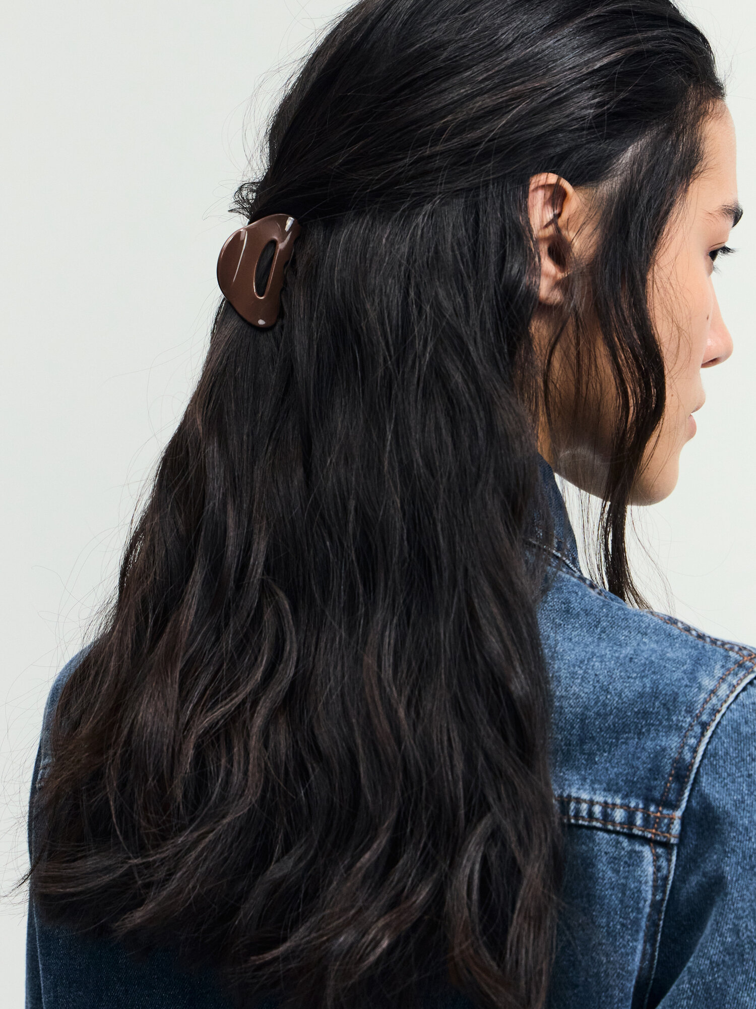 Заколка-краб Zarina, женская, для фиксации волос, пластик, коричневая