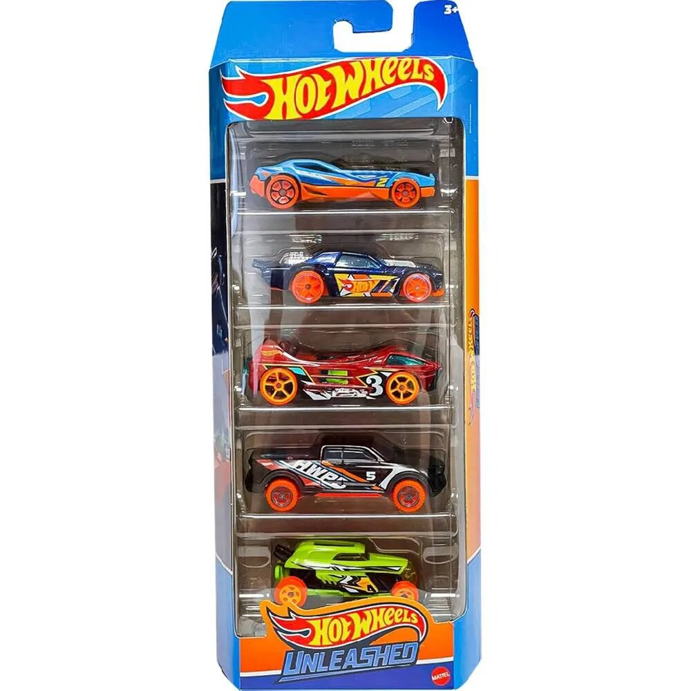 Hot Wheels Cars, набор из 5 игрушечных машинок или грузовиков в масштабе 1:64