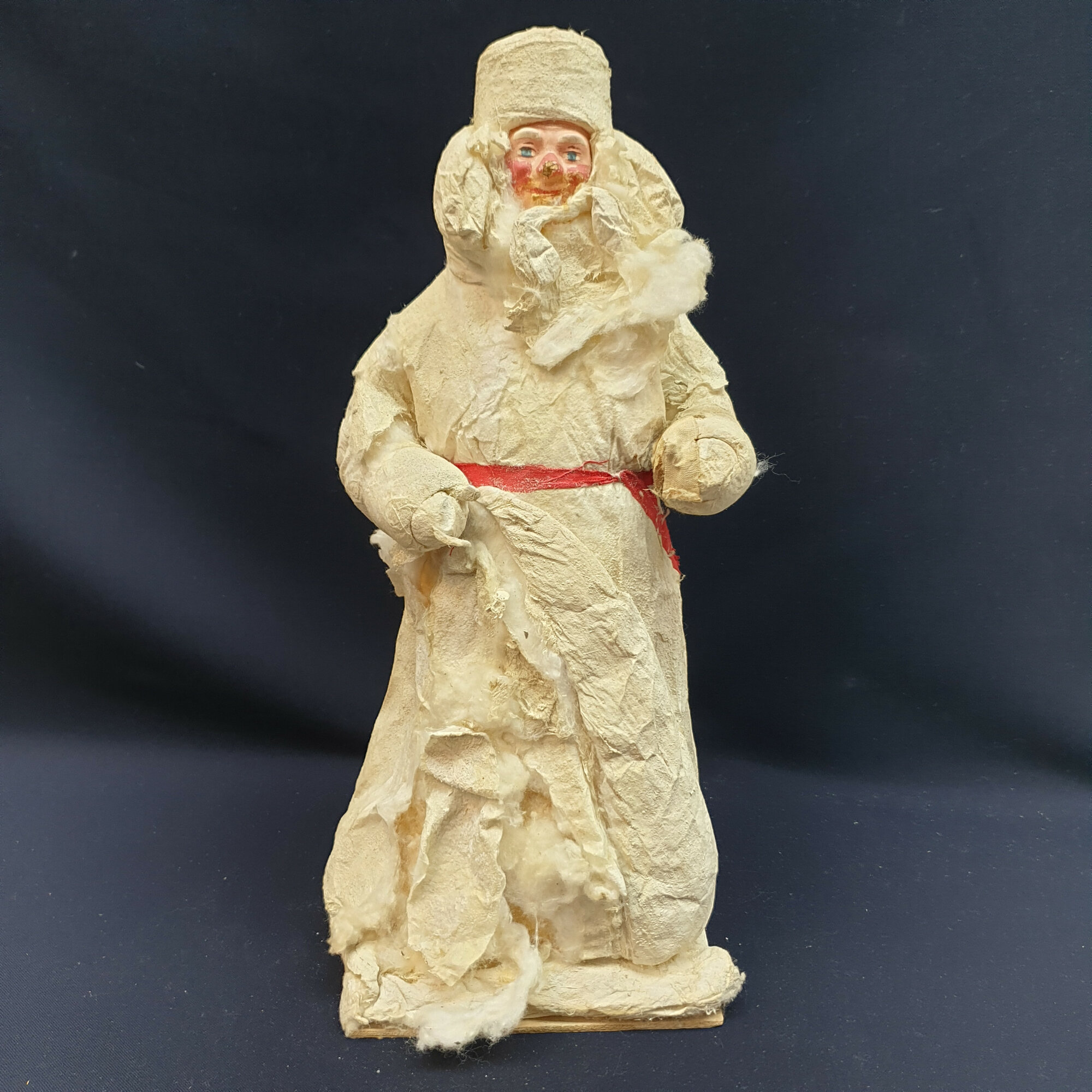 Винтажный ватный Дед Мороз. Новогоднее украшение СССР.
