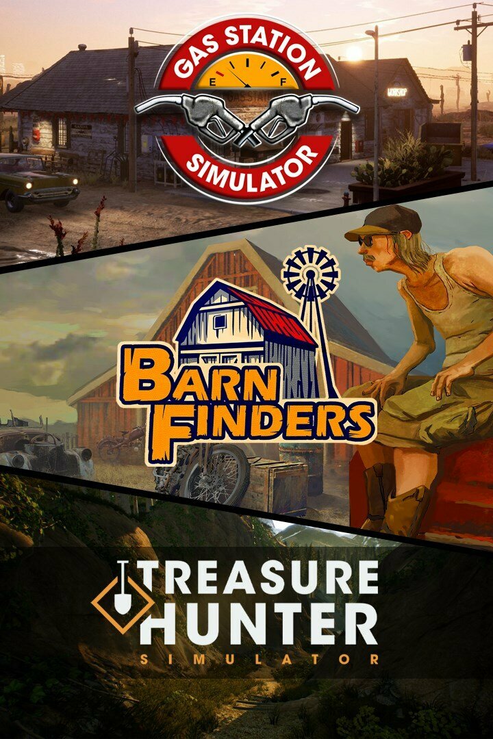 Набор Gas Station Simulator + Barn Finders + Treasure Hunter Simulator BUNDLE — Xbox Series X|S, Xbox One — Цифровая версия