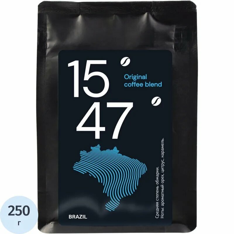 Кофе молотый 15/47 Brazil Original coffee blend, 100% Арабика 250г, 2156336