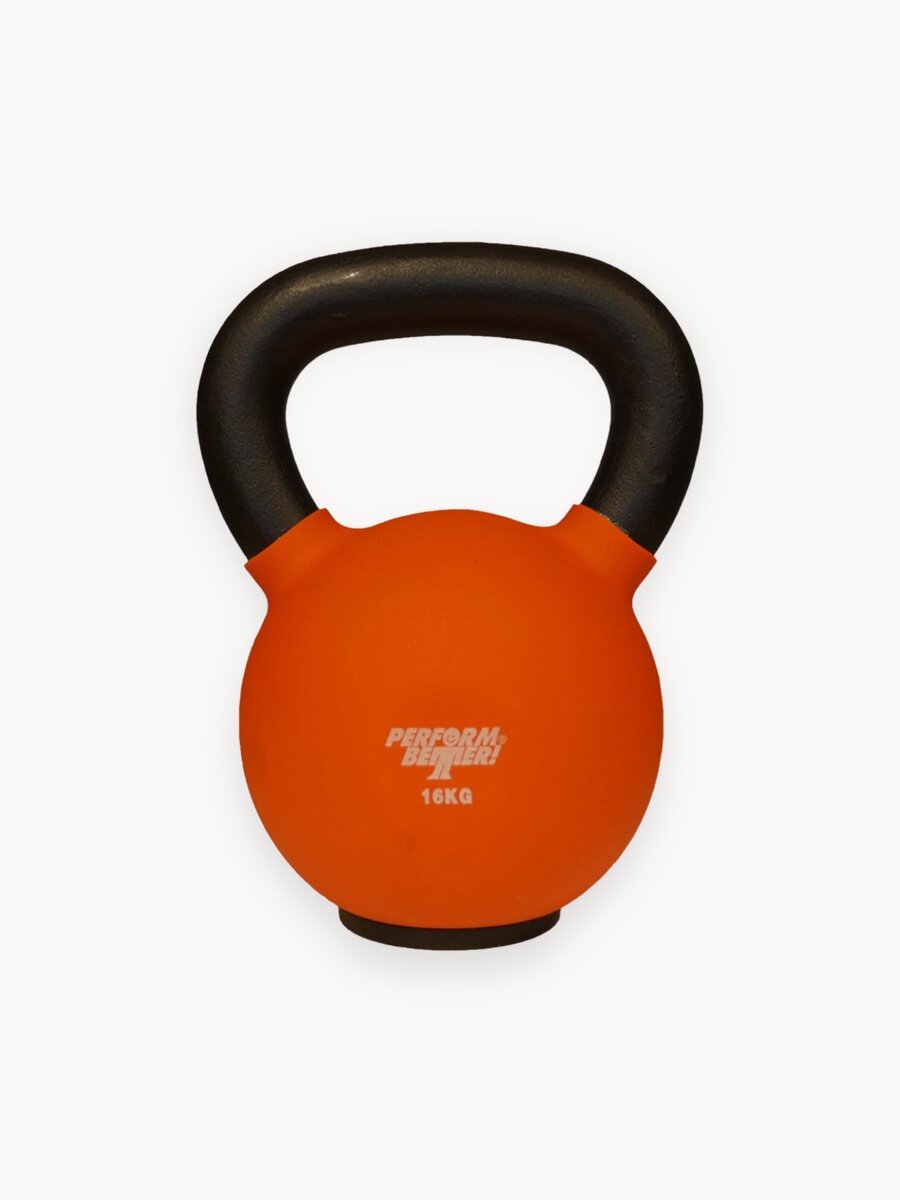 Чугунная гиря в неопрене Perform Better Neoprene Kettlebell, вес 16 кг, красная