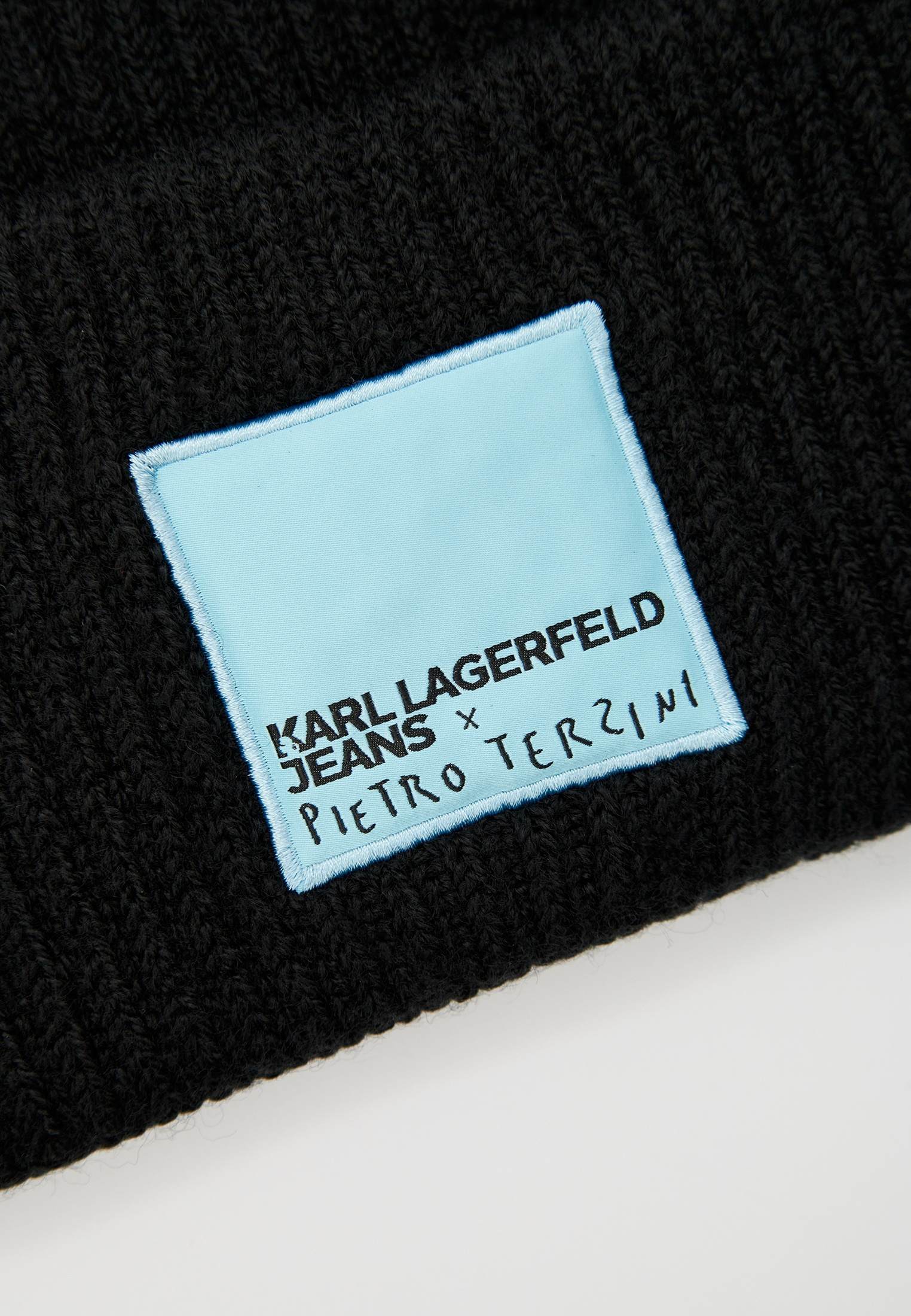 Шапка-бини KARL LAGERFELD JEANS для женщин, размер 56-60, черный — фото 1