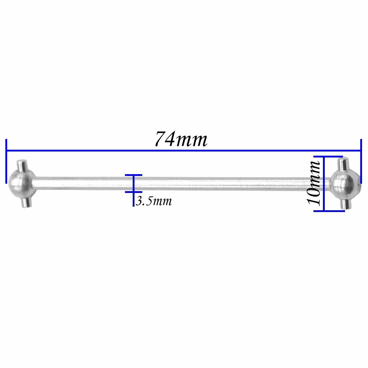 2 шт. / комплект стальных металлических приводных валов Общая длина костей собаки 61 мм 63 мм 70 мм 77 мм 84 мм 87 мм 89,5 мм 100 мм для деталей автомобиля HSP 1 / 10 RC