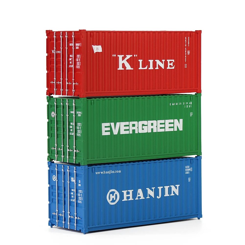 Evemodel 3 шт. контейнеры для железной дороги 1:87 Зеленый, Mixed 02