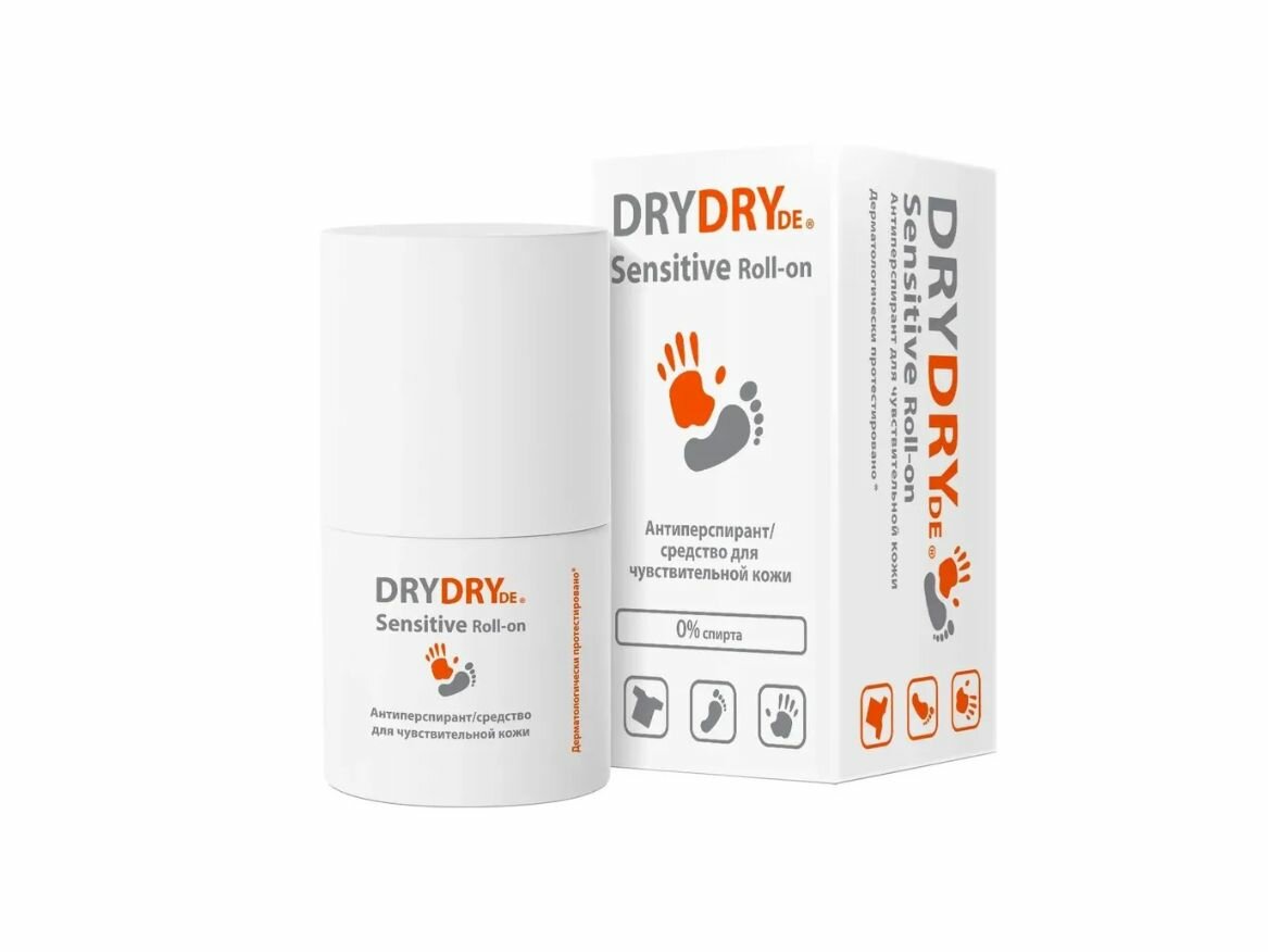 Dry Dry Sensitive / Драй Драй Сенситив дезодорант для чувствительной кожи женщин и мужчин 50 мл.