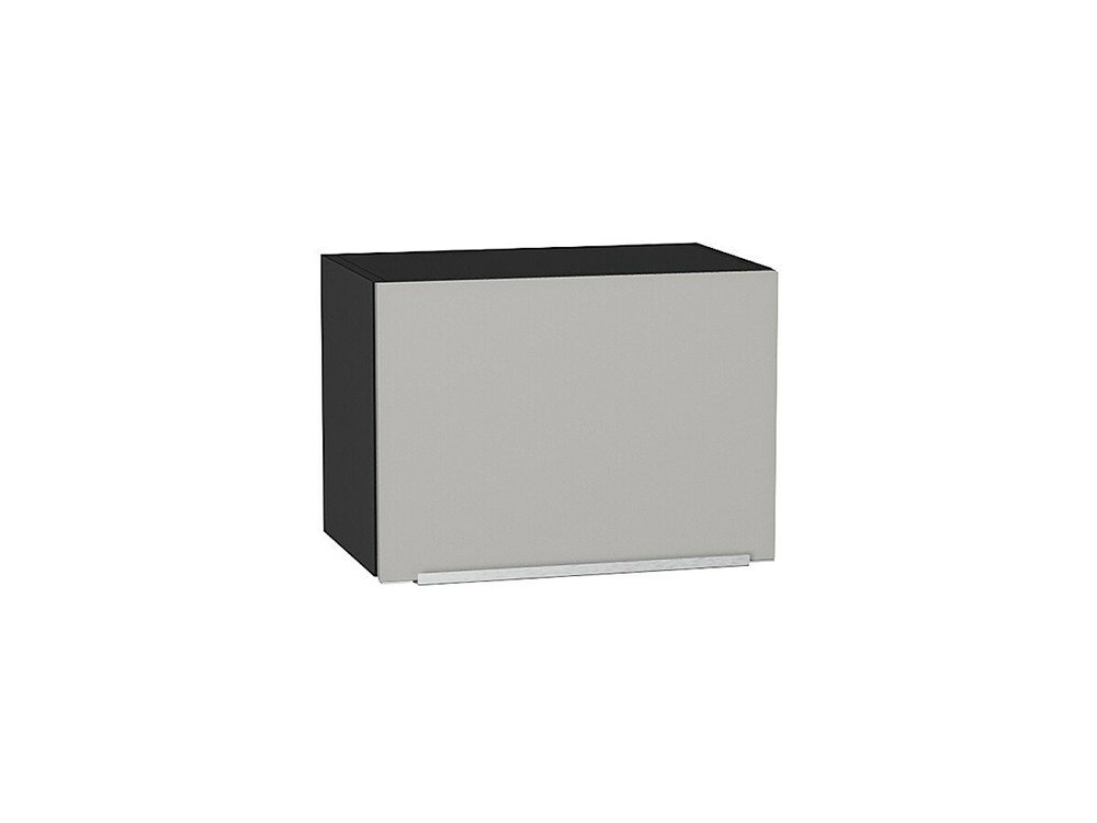VVT Шкаф верхний горизонтальный Фьюжн Graphite, Silky Light Grey, 360, 500 В*Ш*Г 358*500*320, фасад МДФ Silky Light Grey, корпус Graphite Silky Light Grey