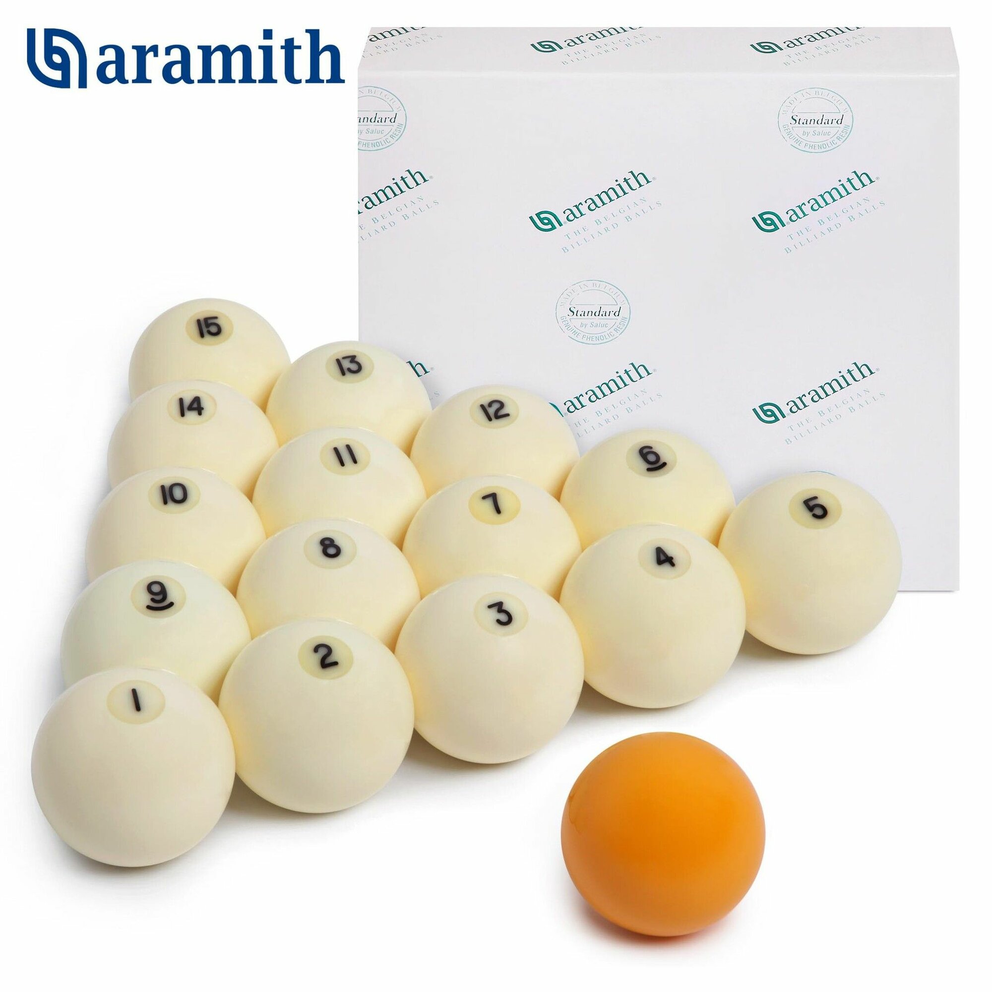 Комплект шаров Aramith Standard Pyramid 60,3мм желтый биток