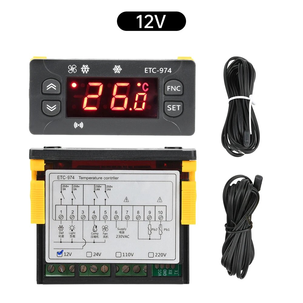 Терморегулятор ETC-974 12V DC