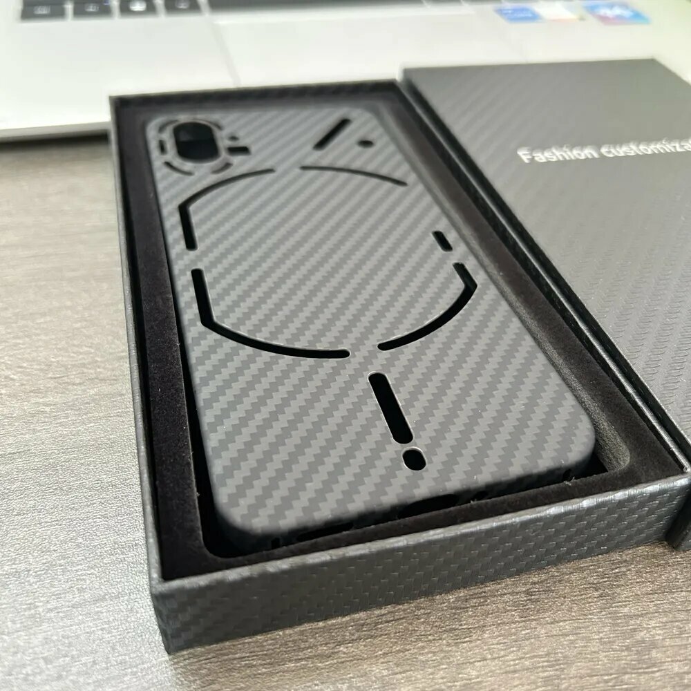 Кевларовый чехол Nothing Phone (1), чехол из углеродного волокна, Ультратонкий защитный чехол из настоящего углеродного волокна для Nothing Phone (1)