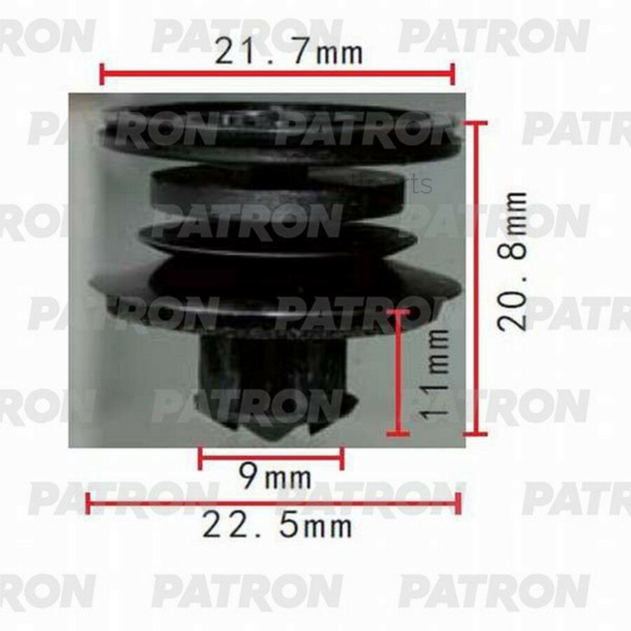 PATRON P37-0456 Клипса пластмассовая Audi, Seat, Skoda, Volkswagen применяемость: внутренняя отделка
