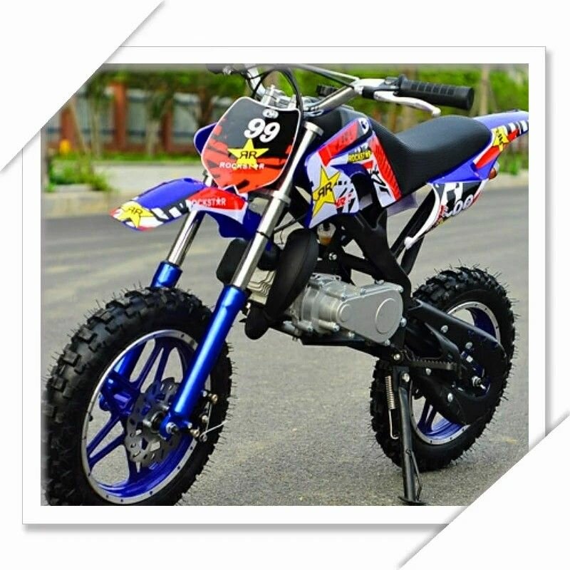 49сс Мотоцикл детский бензиновый Мотокросс, 40 км/ч, подходит для подростков и начинающих, 10-дюймовые шины, Завод