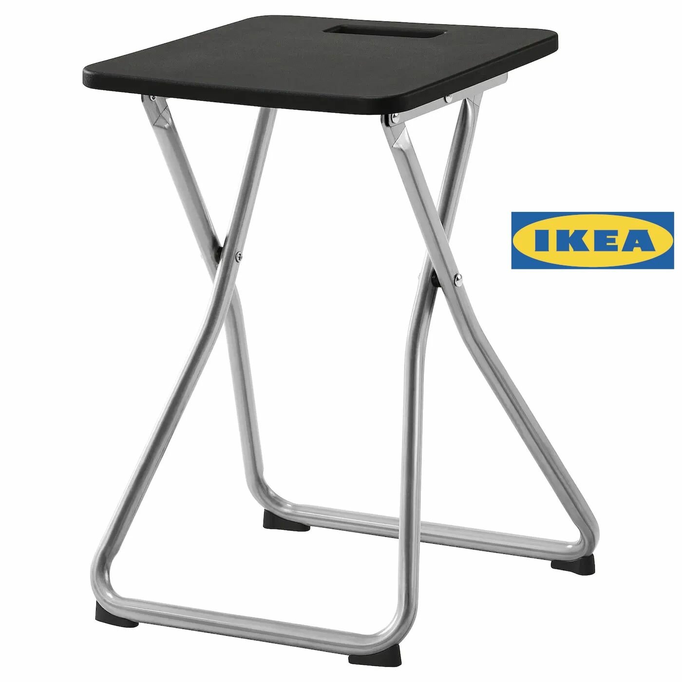 GUNDE IKEA складной стул табурет, черный