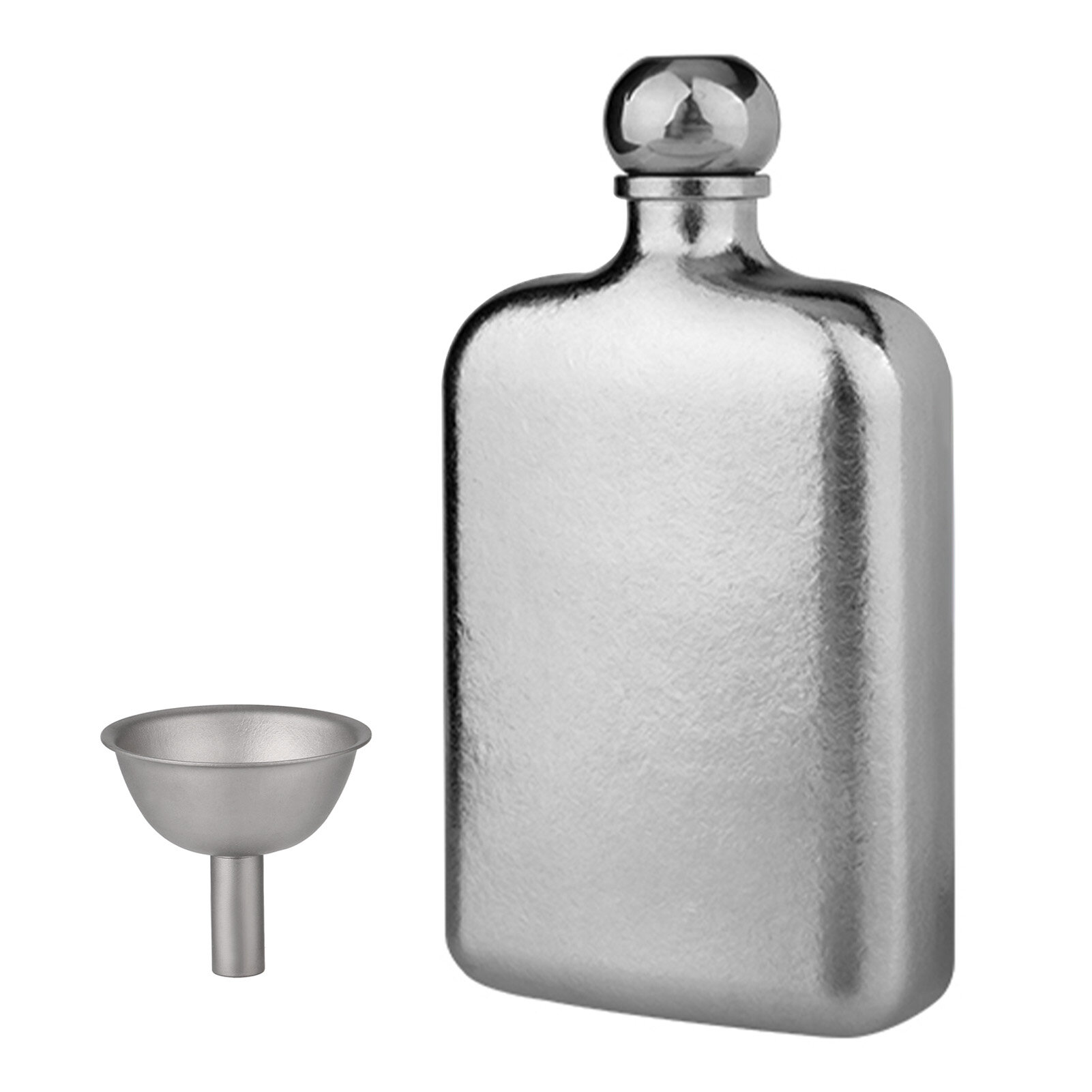 Титановая фляга 230 мл с воронкой, сверхлегкая портативная фляга для вина, фляга для виски Health Selection для мужчин, бутылка для напитков с завинчивающейся крышкой.